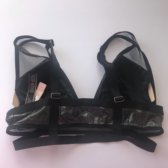 Victoria's Secret | Intimates & Sleepwear | Vs Metallic Shimmer Black ...